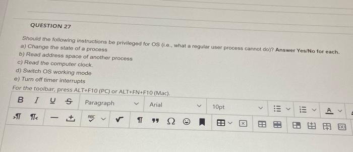 Solved Should the following instructions be privileged for | Chegg.com