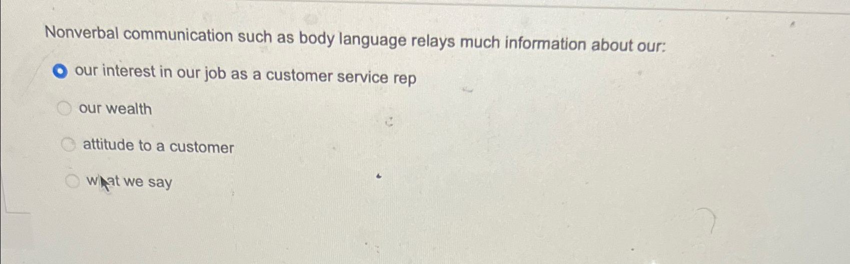 Solved Nonverbal communication such as body language relays | Chegg.com