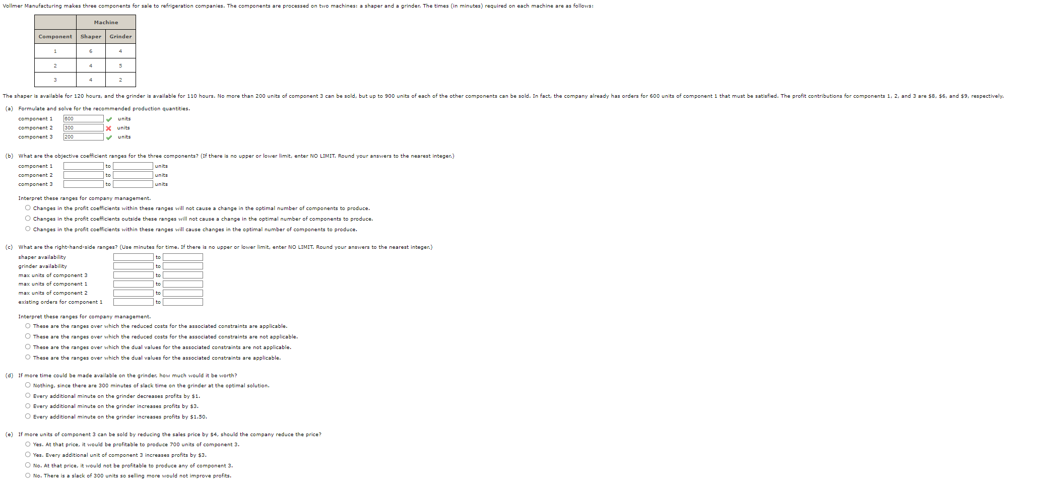 Solved (a) ﻿Formulate and solve for the recommended | Chegg.com