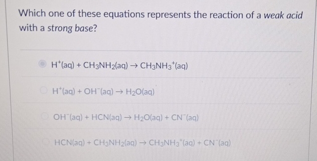 Solved Which one of these equations represents the reaction | Chegg.com