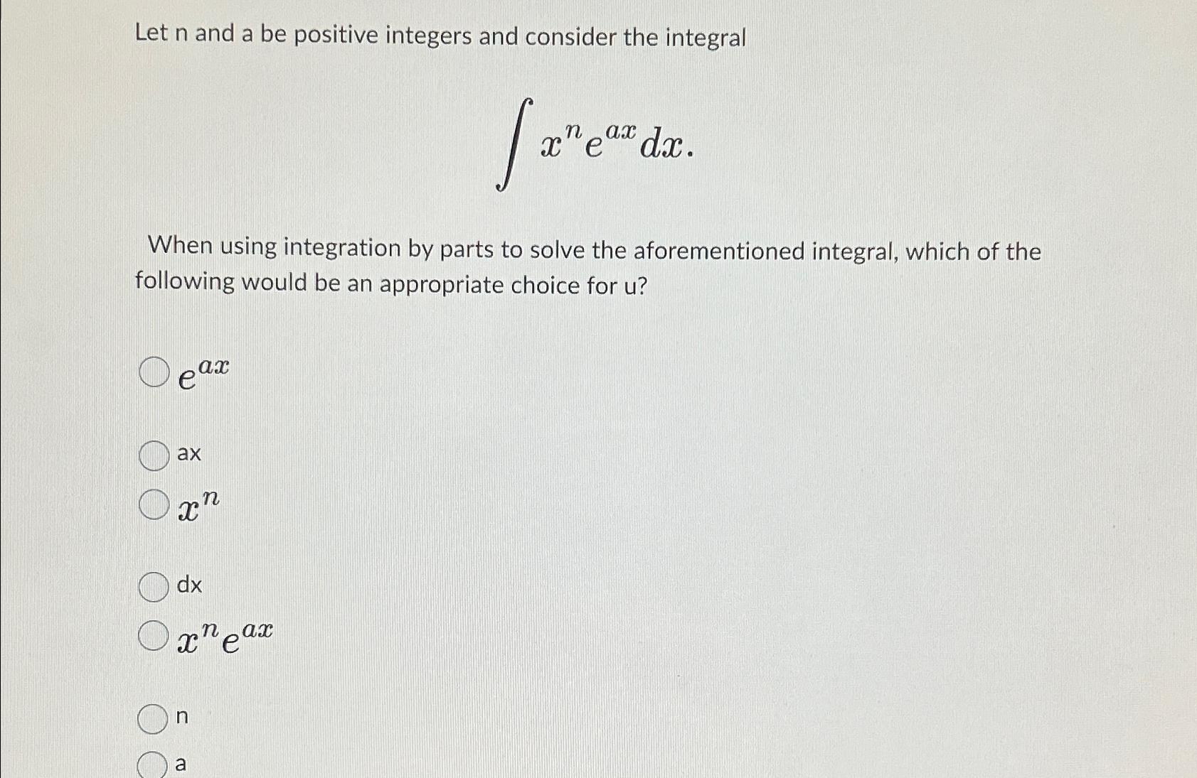 Solved Let n ﻿and a ﻿be positive integers and consider the | Chegg.com