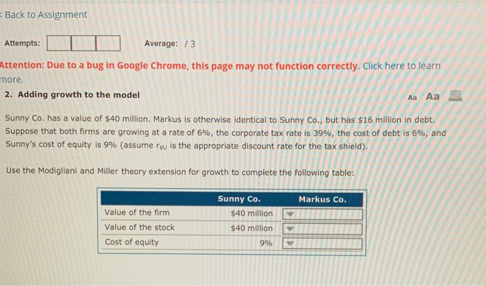 Solved Back to Assignment Attempts: Average: 73 Attention: | Chegg.com