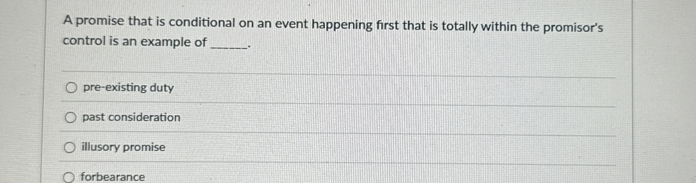 Solved A promise that is conditional on an event happening | Chegg.com