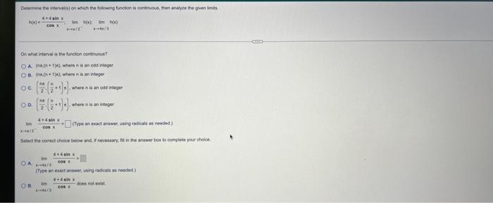 Solved Determine the interval(s) on which the following | Chegg.com
