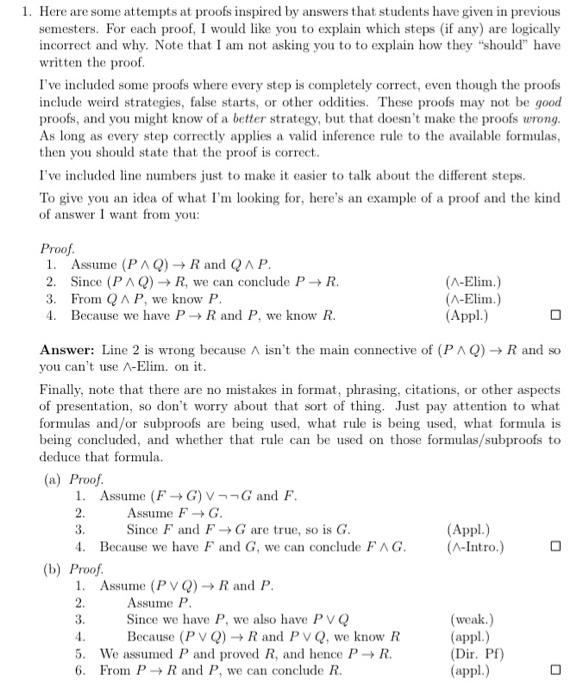 Solved 1. Here are some attempts at proofs inspired by | Chegg.com