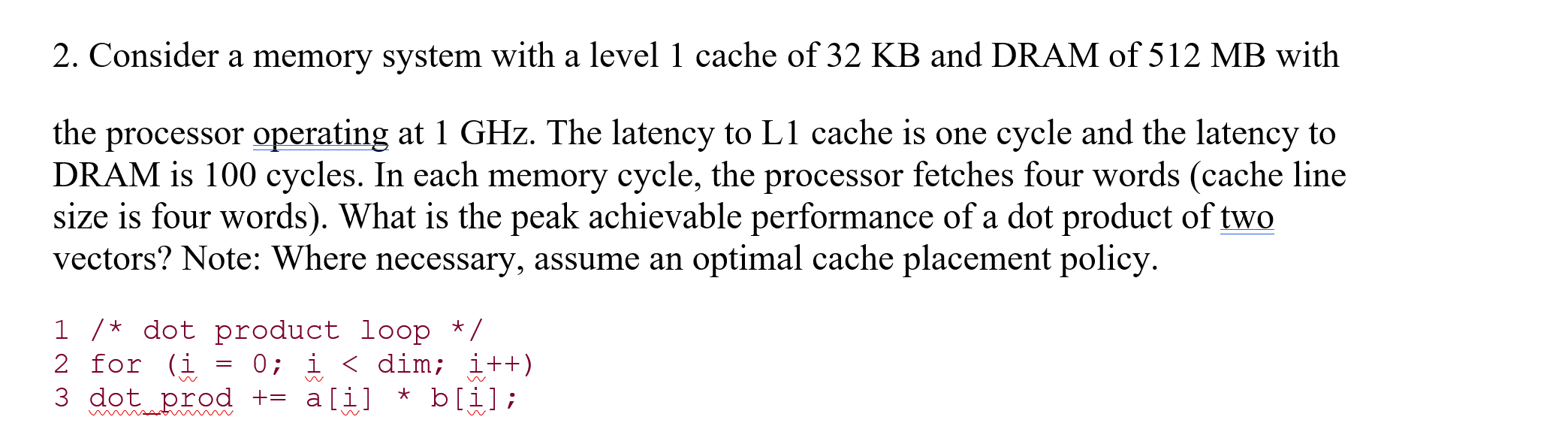 Solved Consider a memory system with a level 1 ﻿cache of | Chegg.com