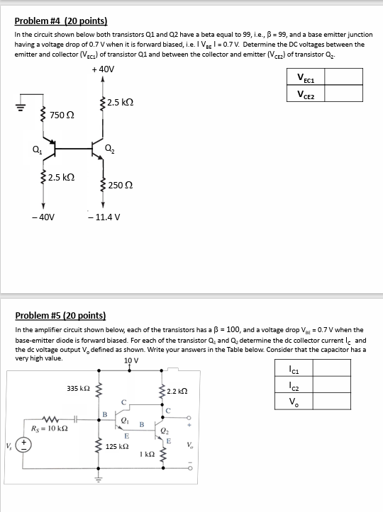 Solved Problem #4 (20 ﻿points)In the circuit shown below | Chegg.com