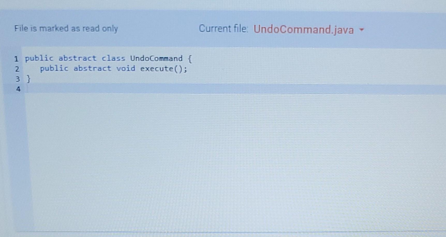 Solved Step 1: Inspect the UndoCommand abstract base class | Chegg.com