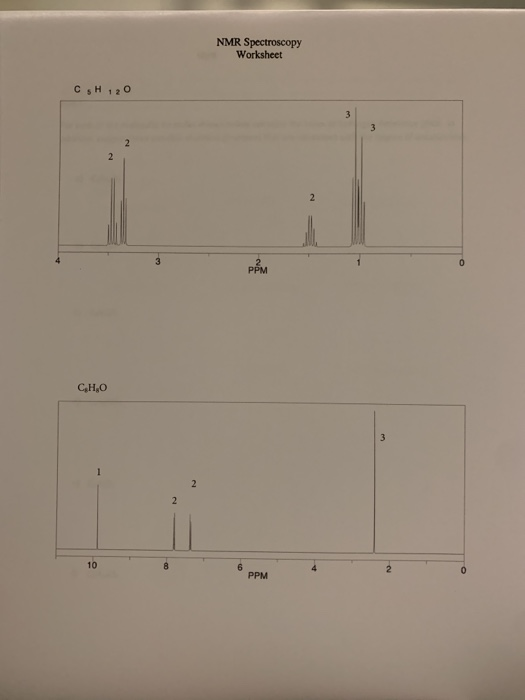 Solved NMR Spectroscopy Worksheet 4. Using the molecular | Chegg.com
