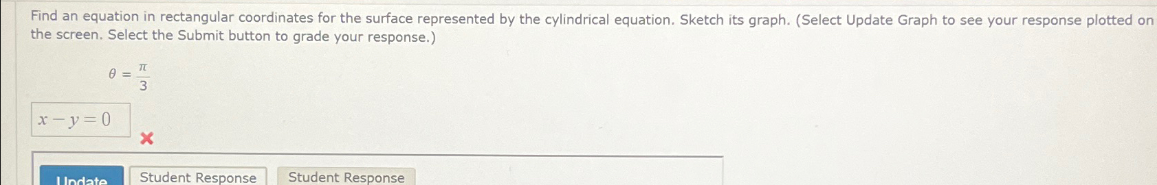 Solved Find an equation in rectangular coordinates for the | Chegg.com
