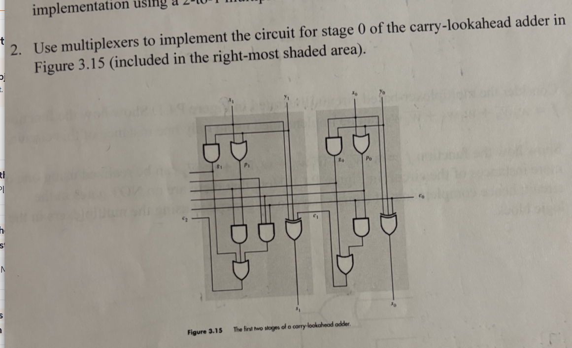 Use multiplexers to ﻿implement the circuit for stage | Chegg.com