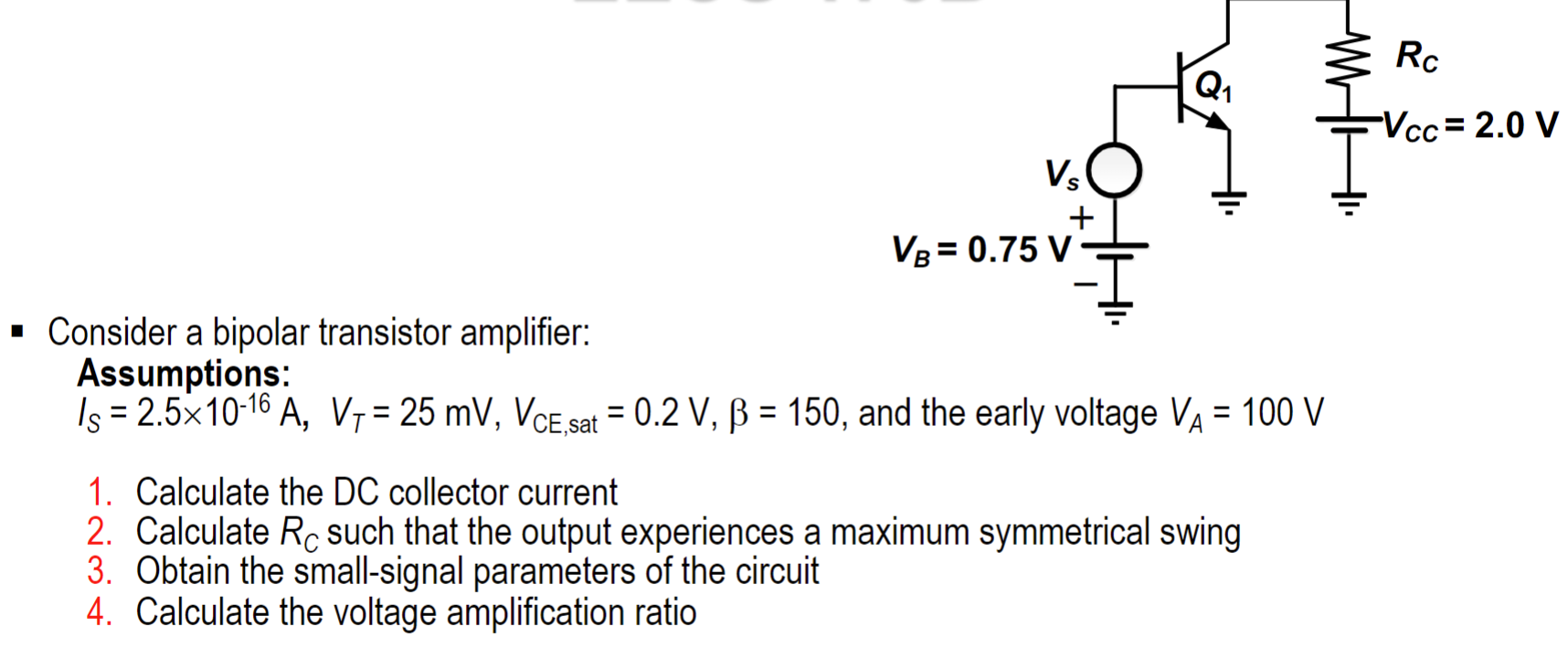 Consider a bipolar transistor | Chegg.com