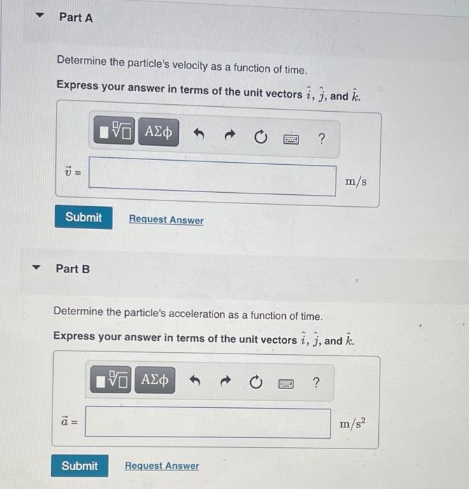 Solved The position of a particular particle as a function | Chegg.com