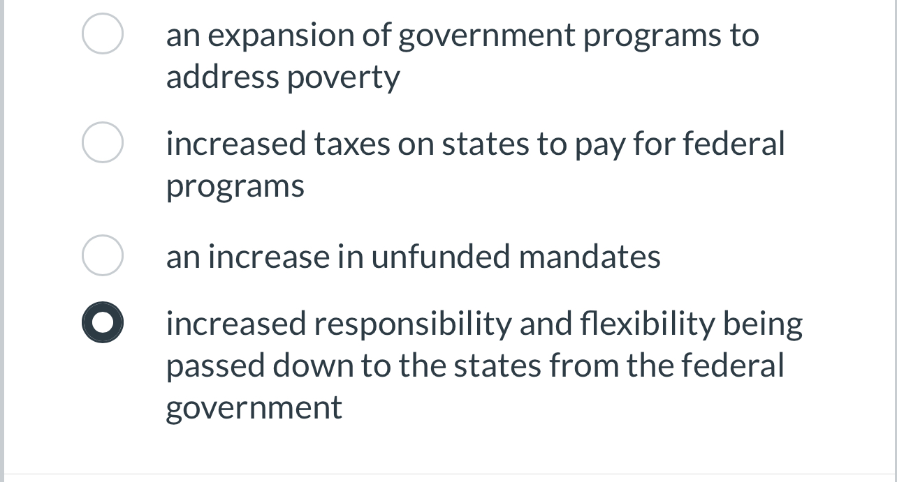 Solved an expansion of government programs to address | Chegg.com
