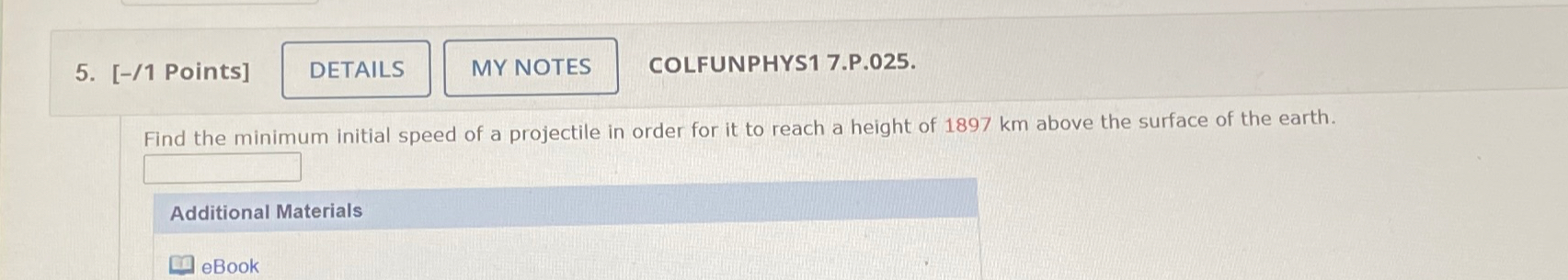 Solved [-/1 ﻿Points]COLFUNPHYS1 7.P.025.Find the minimum | Chegg.com