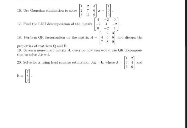 Solved 16. Use Gaussian elimination to solve | Chegg.com