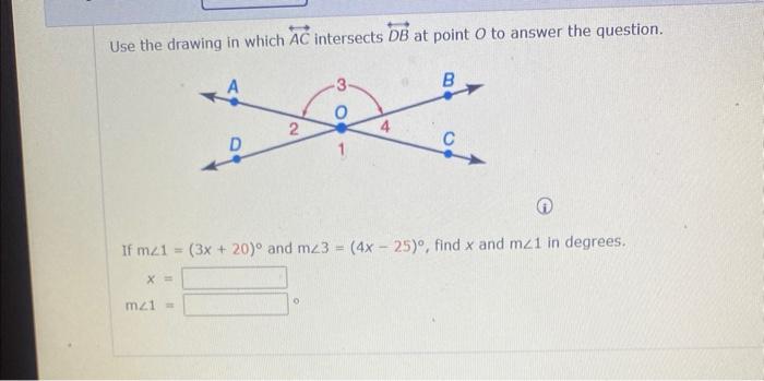 Solved Use the drawing in which AC intersects DB at point O | Chegg.com