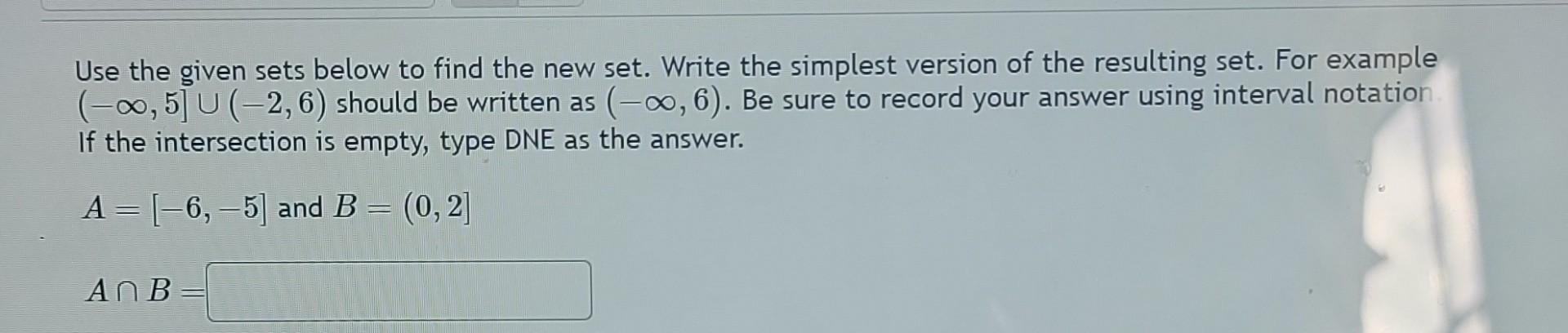 Solved Use the given sets below to find the new set. Write | Chegg.com