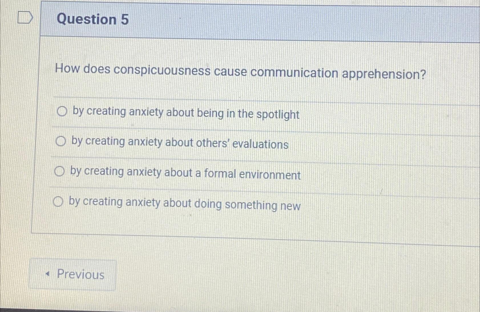 Solved Question 5How does conspicuousness cause | Chegg.com