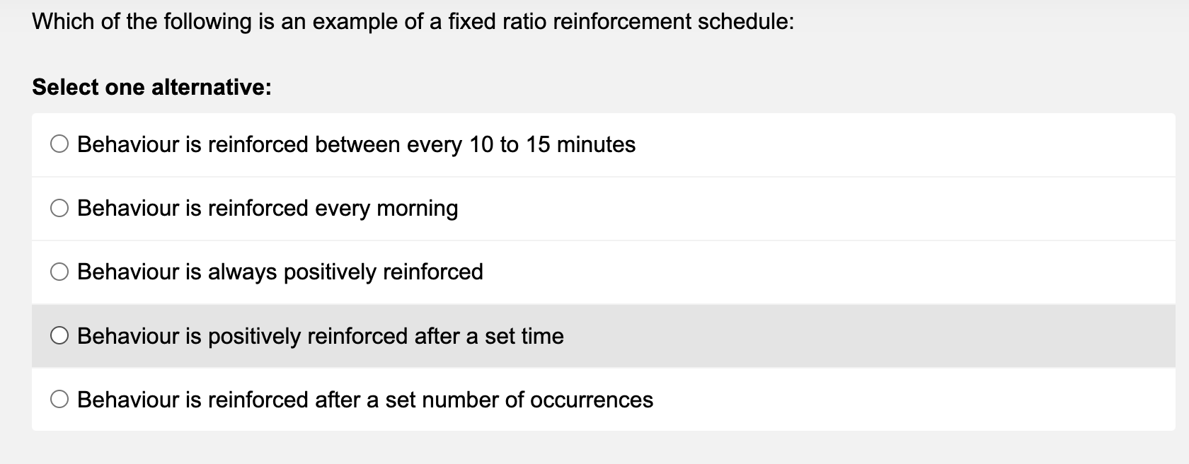 Solved Which of the following is an example of a fixed ratio | Chegg.com