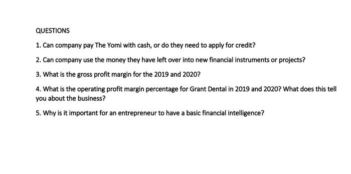Solved Grant Dental Group Cash Flow Statement (Direct | Chegg.com