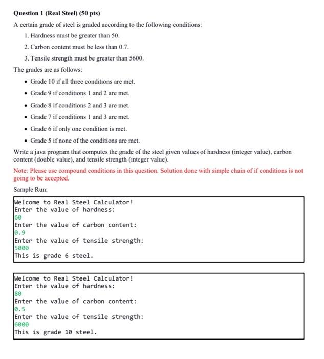 Solved Question 1 (Real Steel) (50 pts) A certain grade of | Chegg.com