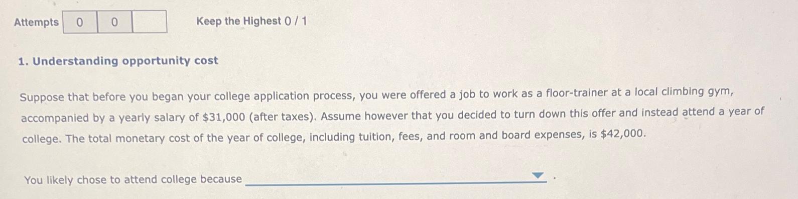 Solved Attempts00Keep the Highest 01Understanding | Chegg.com
