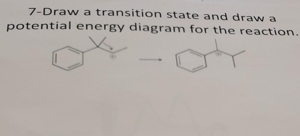Solved 7-Draw a transition state and draw a potential energy | Chegg.com