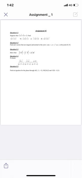 Solved 1:42 ..11 4G Х Assignment_1 den Palvete the Х | Chegg.com