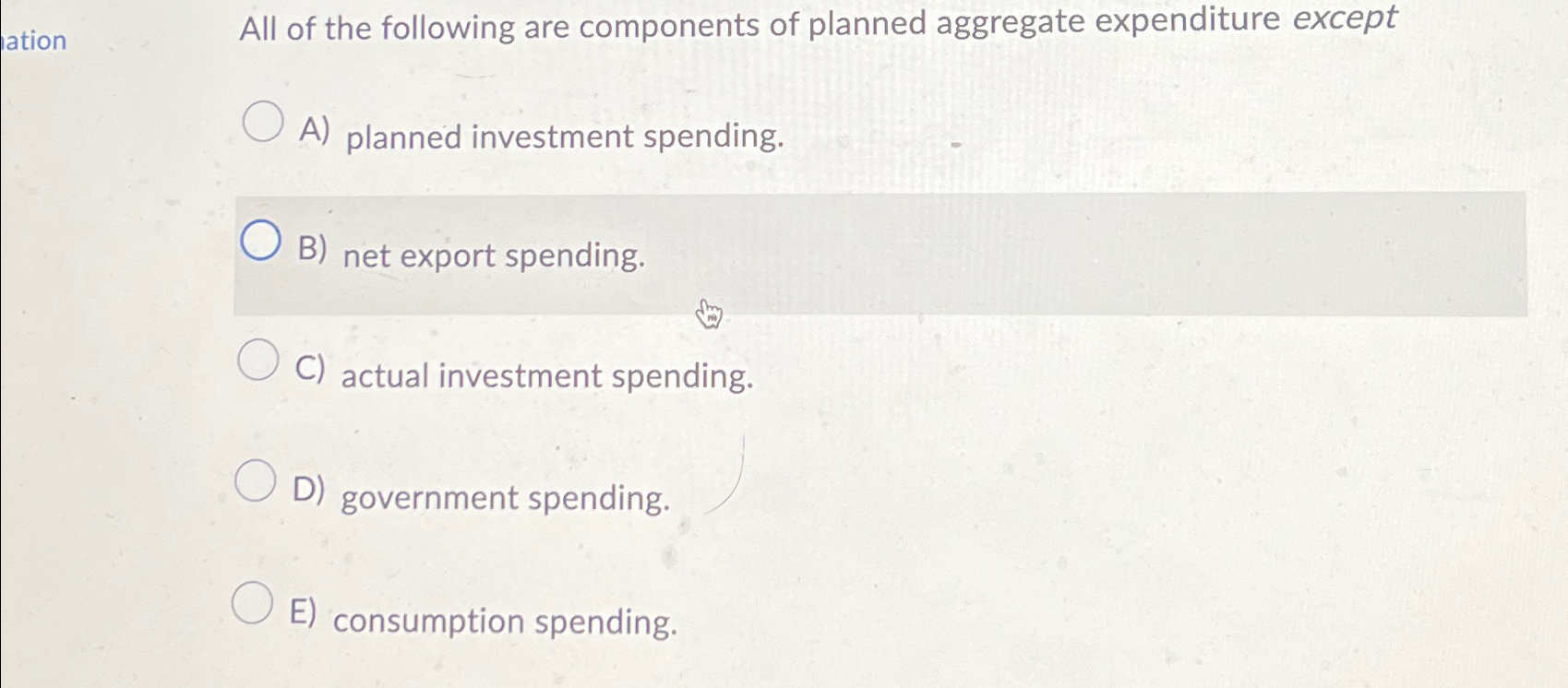Solved All of the following are components of planned | Chegg.com