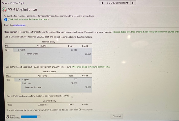 Solved (T-Accounts) Post the transactions to the T-Accounts, | Chegg.com