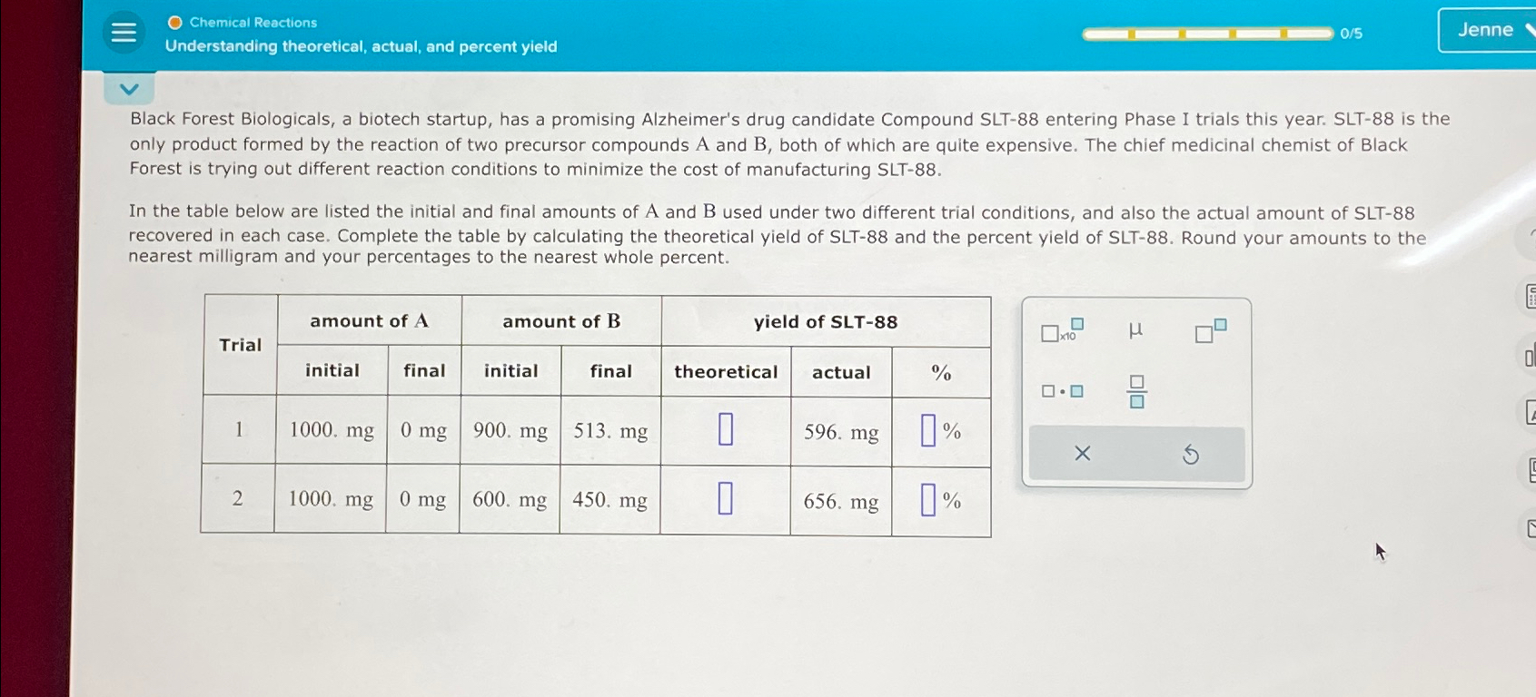Solved Chemical ReactionsUnderstanding theoretical, actual, | Chegg.com