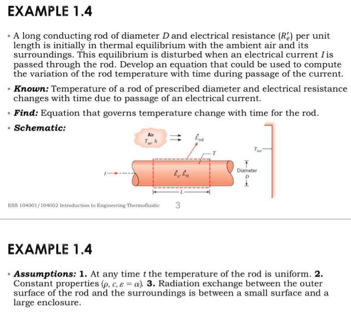 Solved - A long conducting rod of diameter D and electrical | Chegg.com