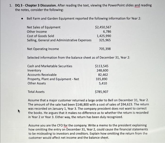 Solved DQ 3 - Chapter 3 Discussion. After reading the text, | Chegg.com