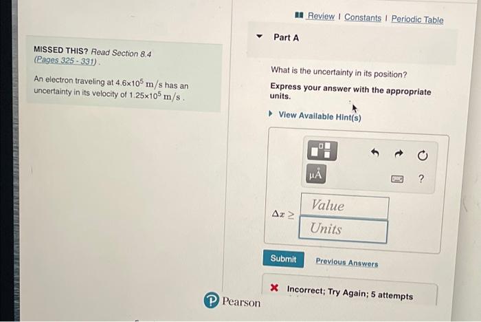Solved m Review Constants Periodic Table Part A MISSED THIS? | Chegg.com