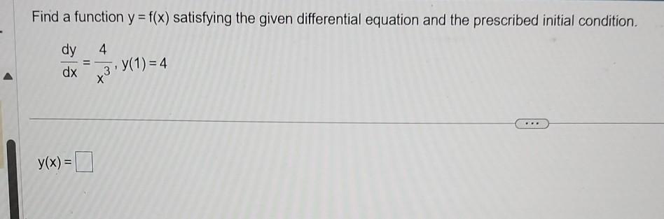 Solved Find a function y=f(x) satisfying the given | Chegg.com