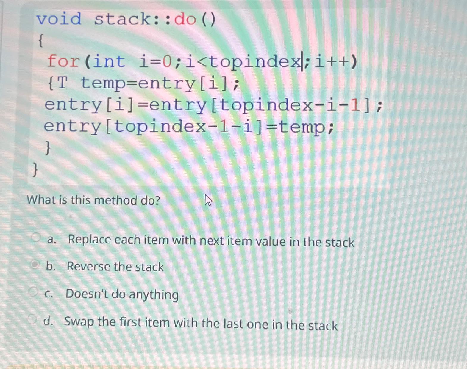 Solved void stack: :do(){for(int i=0;i