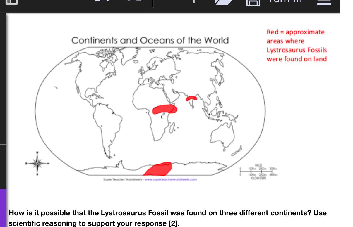 Solved How is it possible that the Lystrosaurus Fossil was | Chegg.com