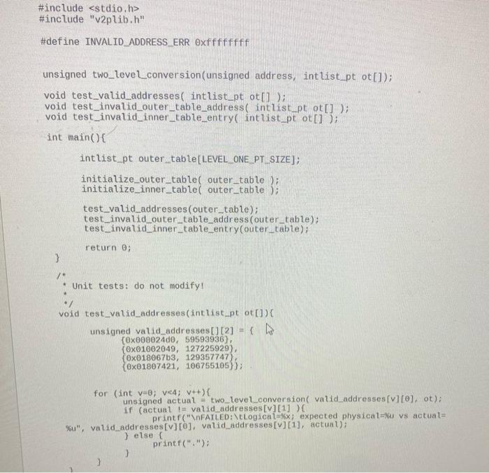 Solved Implement an address translation program, that uses a | Chegg.com