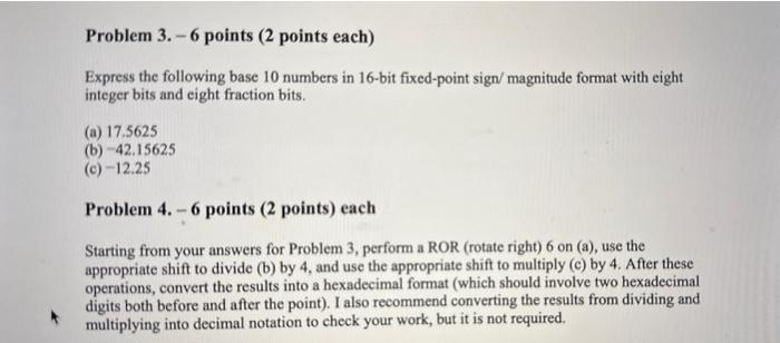 Solved Problem 3. −6 points ( 2 points each) Express the | Chegg.com