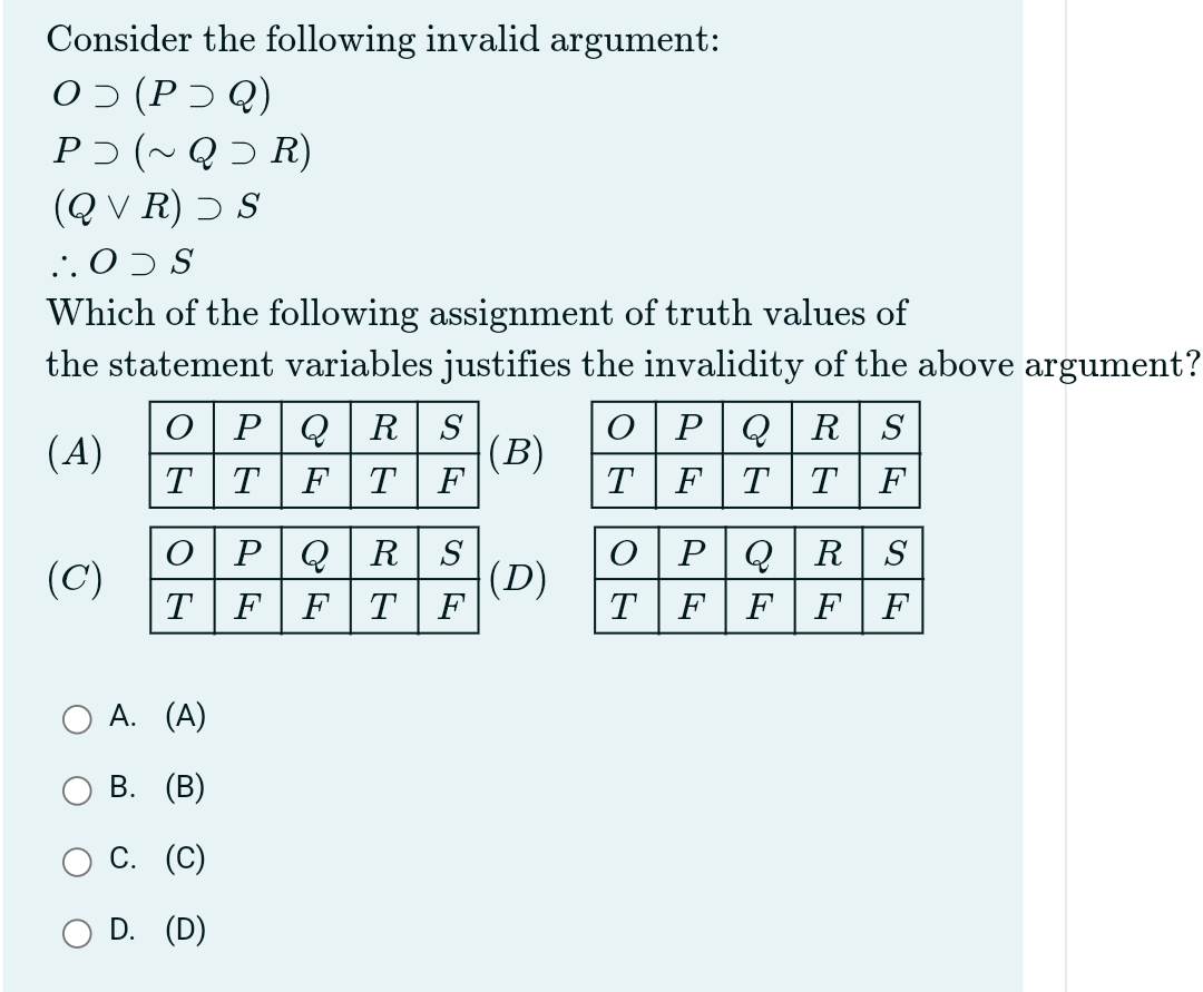 Solved Consider the following invalid | Chegg.com