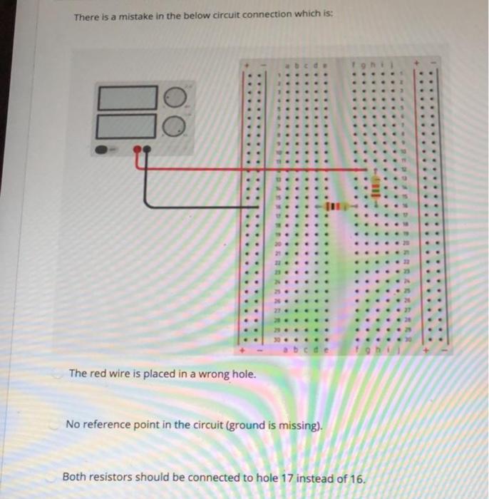 Solved There is a mistake in the below circuit connection | Chegg.com