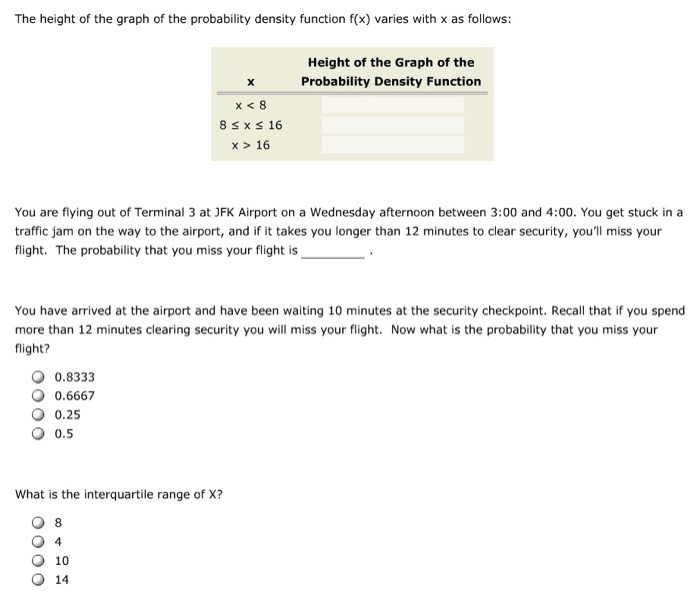Solved The Transportation Security Administration collects | Chegg.com