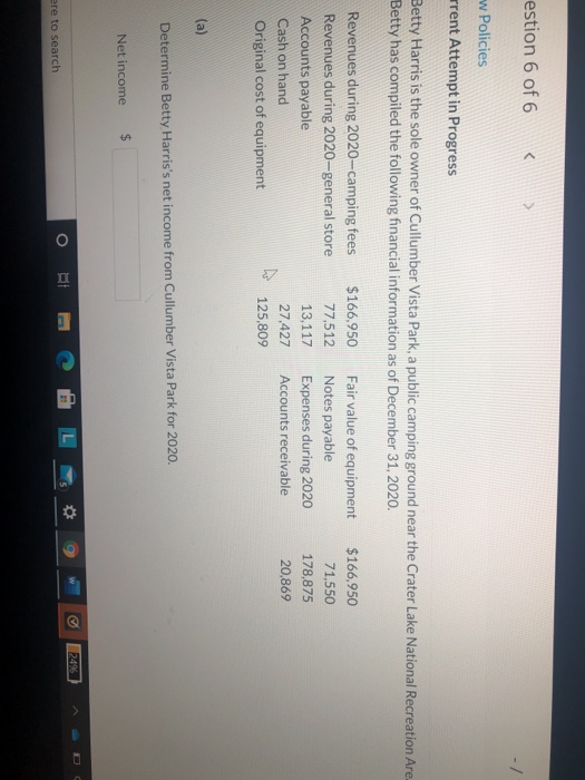 Solved estion 6 of 6 w Policies rrent Attempt in Progress | Chegg.com