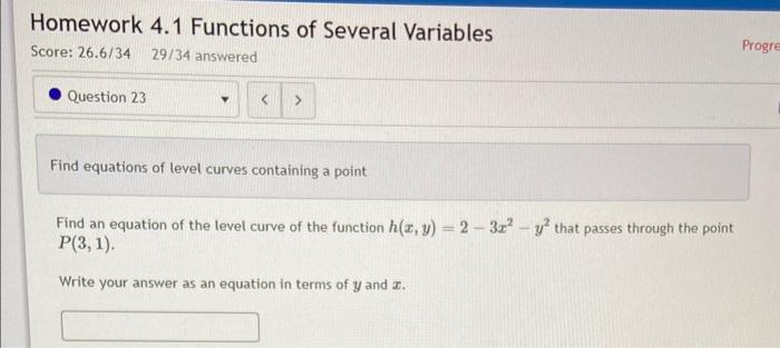 Solved Homework 4.1 Functions of Several Variables Score: | Chegg.com