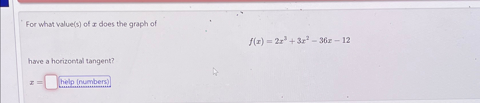 Solved For what value(s) ﻿of x ﻿does the graph | Chegg.com