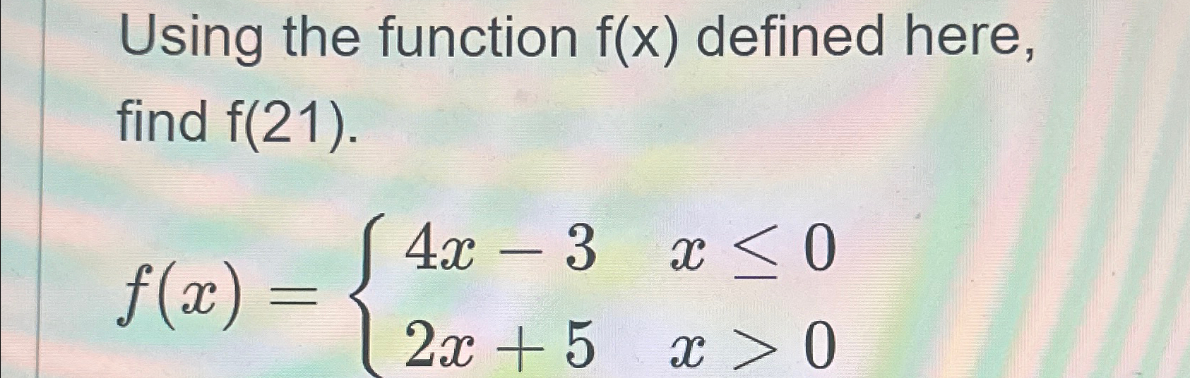 Solved Using the function f(x) defined here, find | Chegg.com Solved Using the function f(x) defined here, find | Chegg.com