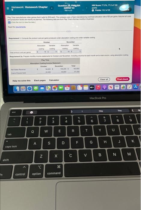 Solved 'n tab caps lock Homework: Homework Chapter Play Time | Chegg.com
