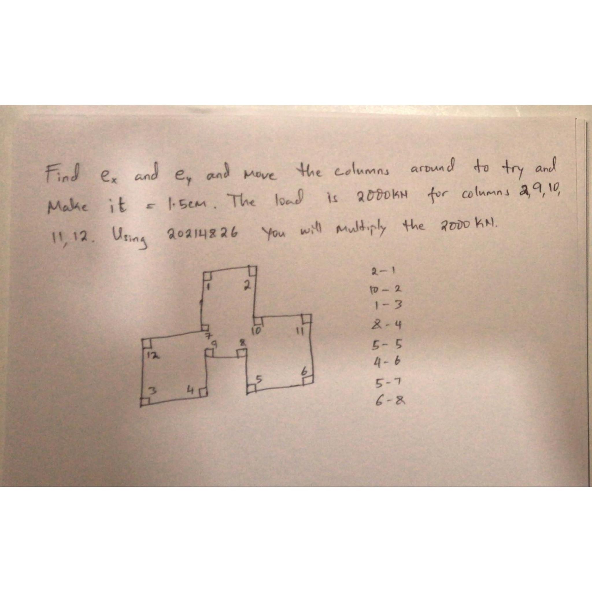 Solved Find ex ﻿and ey ﻿and move the columns around to try | Chegg.com