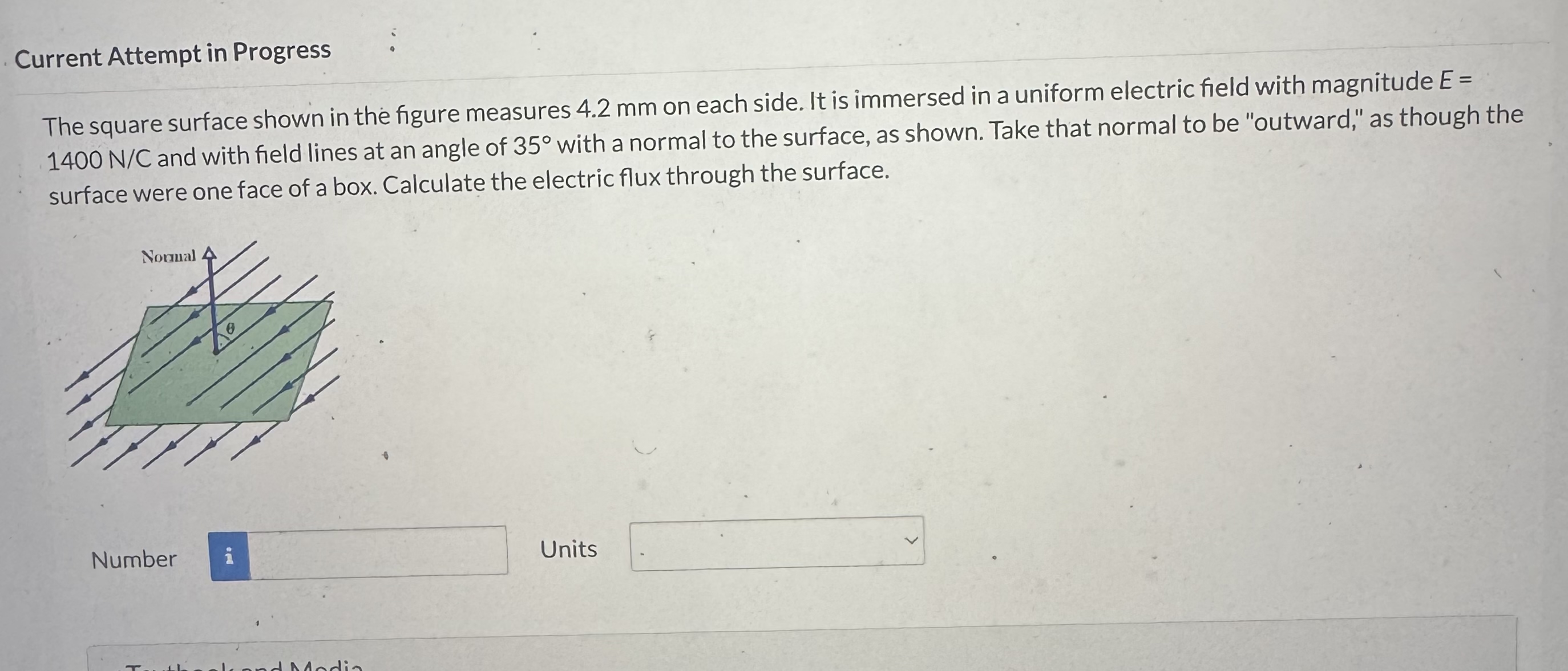 Solved Current Attempt in ProgressThe square surface shown | Chegg.com